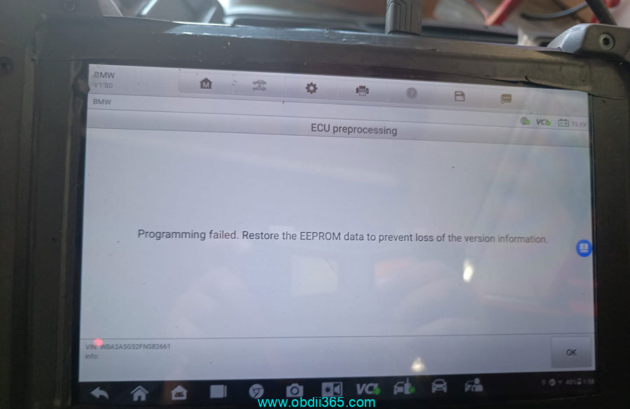 Autel IM608 BMW FEM Programming Failed, Restore EEPROM Data Solution | Car Key Programmer Blog